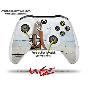 WraptorSkinz Decal Vinyl Skin Wrap Compatible with Xbox One S Console and Controllers - Kayla Delancey Black Bikini 2