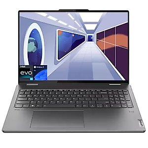 Lenovo Yoga 7i 2-in-1 Touch Laptop, 16" WUXGA IPS Display, 13th Gen Intel Core i5-1335U Up to 4.60 GHz, 8GB DDR5, 512GB PCIe 4.0, WiFi 6E, FP Reader, Thunderbolt 4, Backlit KB, HDMI, Win 11 Pro