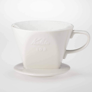 Kalita - 2001 Kalita 102 Ceramic Dripper Coffee Dipper, white