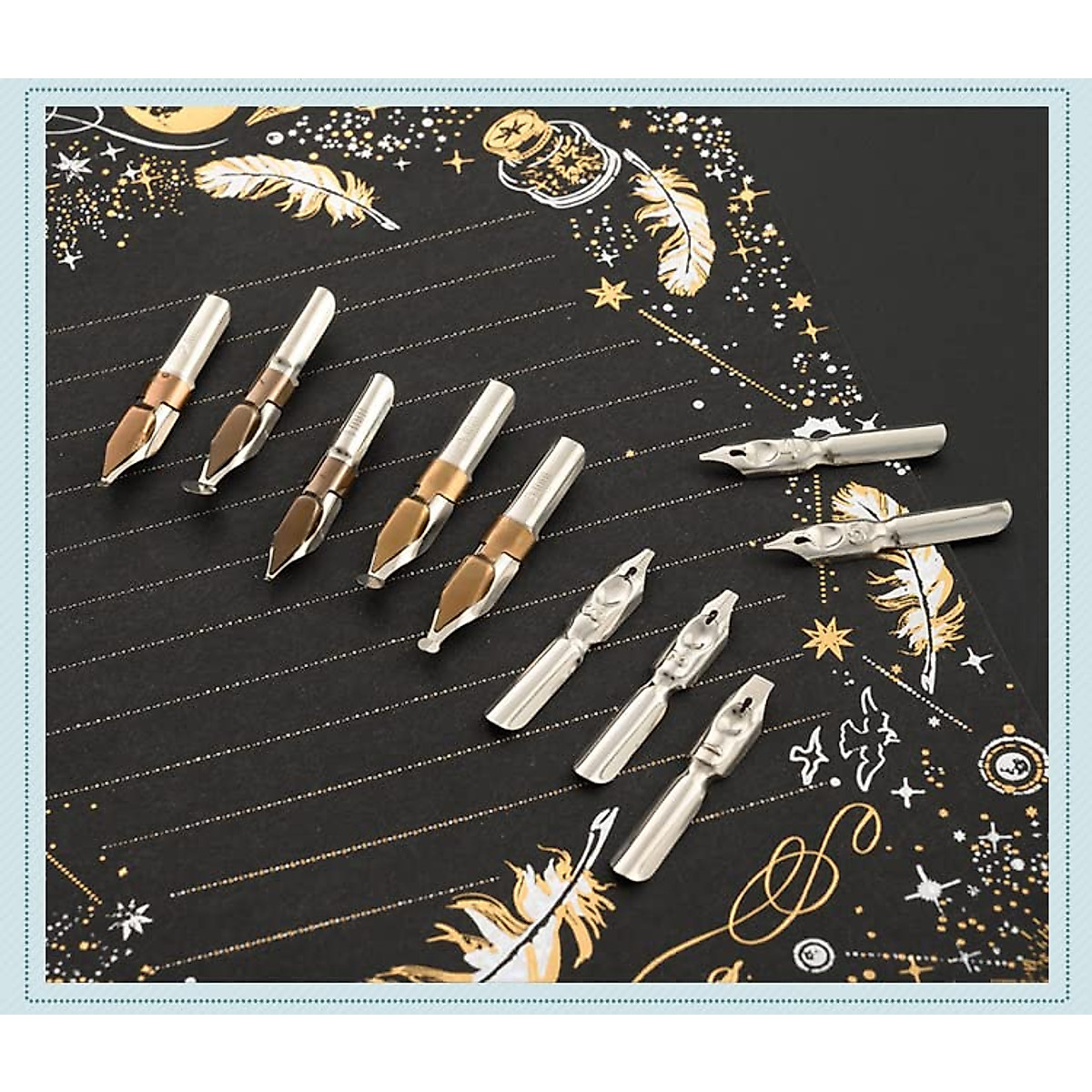 Fountain Pen Set - Calligraphy Pen Set Includes Wooden & Glass Pen - Ink & Pen Nibs