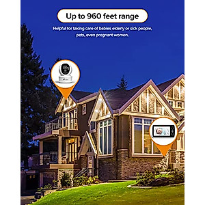 Baby Monitor – 5” Large Display Video Baby Monitor with Remote Pan-Tilt-Zoom |Infrared Night Vision, Temperature Display, Lullaby, Two Way Audio |960ft Range Baby Monitor with Camera and Audio