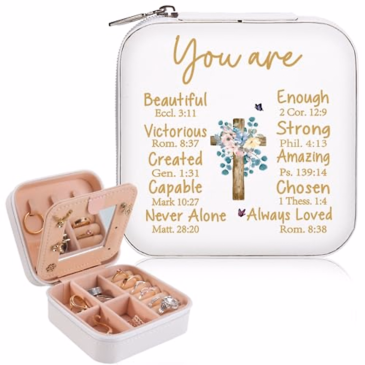 Christian Gifts for Women Birthday Gifts Inspiration Religious Gifts Spiritual Gifts Catholic Gifts for Women Her Mom Friends Female Coworker Sister Christian Bible Verse Scripture Gifts Jewelry Box