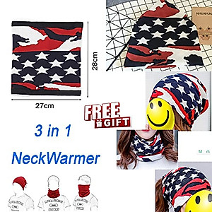 FINGER TEN Kids Winter Gloves Waterproof with Free Neck Warmer Boys Girls Touchscreen for Cold Weather Outdoor Sports (Blue, Large)