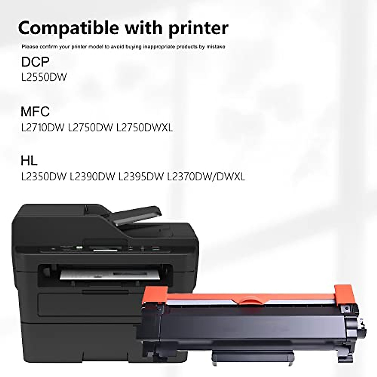 VASERINK TN760 Toner 2-Pack Black Compatible High-Yield TN-760 Toner Cartridges Replacement for Brother DCP-L2550DW MFC-L2710DW L2750DW L2750DWXL HL-L2350DW L2390DW L2395DW L2370DW/DWXL Printer