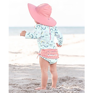 RuffleButts® Baby/Toddler Girls Pink Swim Hat - 0-12m