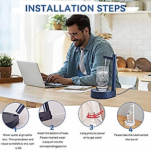 𝐃𝐞𝐬𝐤𝐭𝐨𝐩 Water Dispenser, Portable Electric Countertop Water Dispenser for 5 Gallon Bottle & Universal Bottles, USB Charging Automatic Drinking Water Bottle Pump for Home, Office, Camping