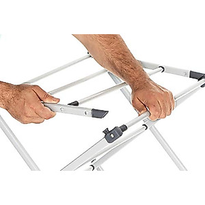 BLACK + DECKER 3 Tier Expandable Collapsing Foldable Laundry Rack for Air Drying Clothing, Space Saving Heavy Duty Lightweight Metal Drying Rack(Gray)