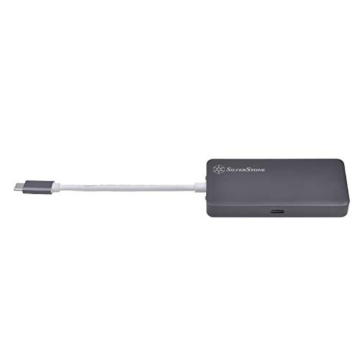 Silverstone SST-EP14C - USB 3.1 Type-C Gen1 to HDMI (res. up to 4096 x 2160 @ 30Hz), 3X USB 3.1 Gen 1 Type-A, 1x USB 3.1 Gen 1 Type-C (PD 2.0 Charging), Charcoal