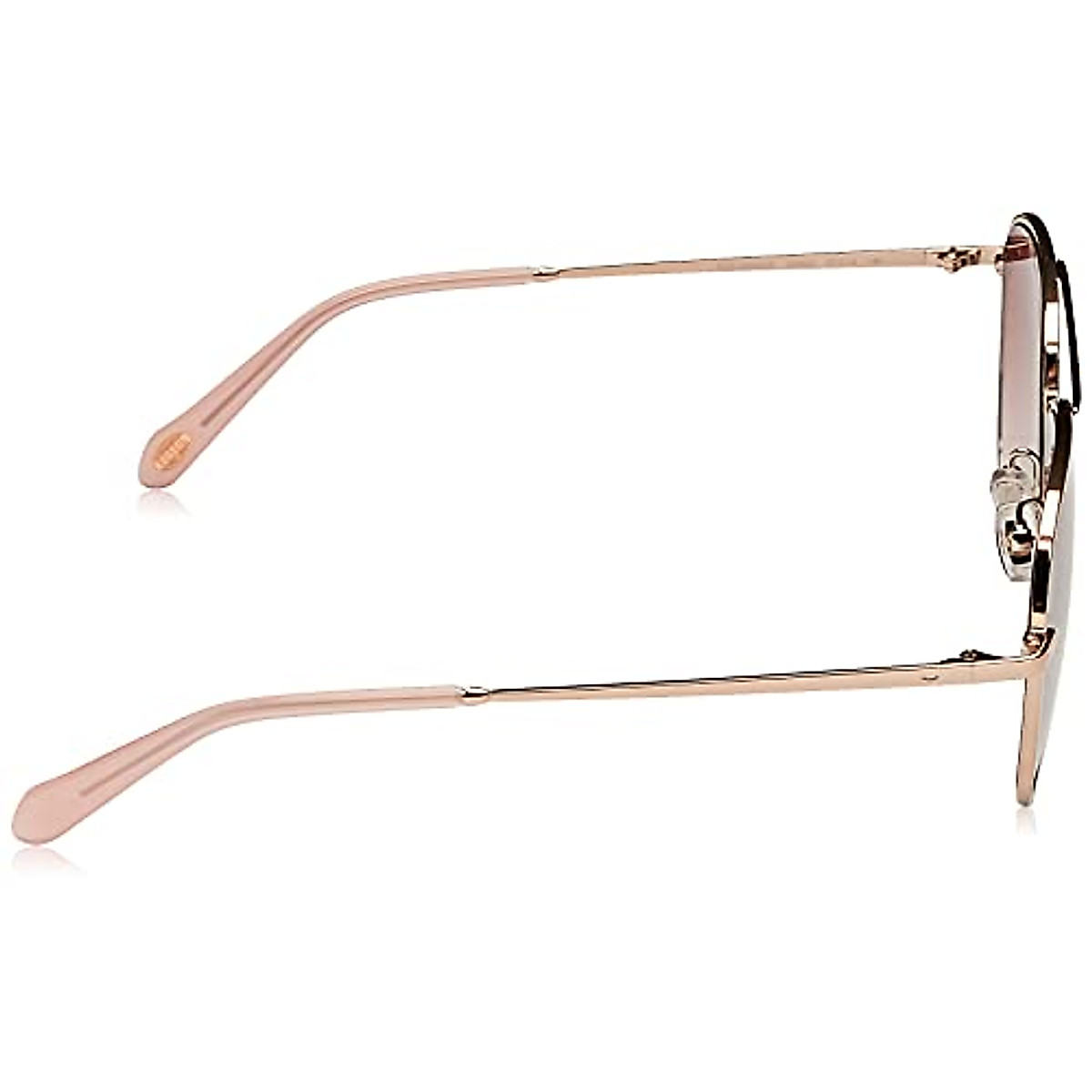 Fossil Women's Female Sunglass Style FOS 2096/G/S Aviator, Rose Gold, 57mm, 14mm