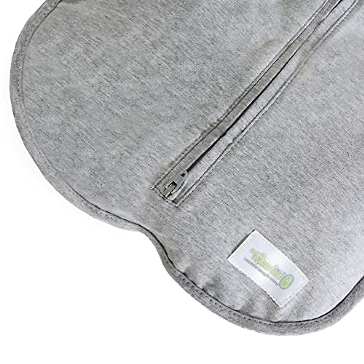 Woombie Convertible Baby Swaddling Blanket I Swaddle Converts to Arms-Free Wearable Blanket for Babies Up to 6 Months, Grey, 14-19 lbs