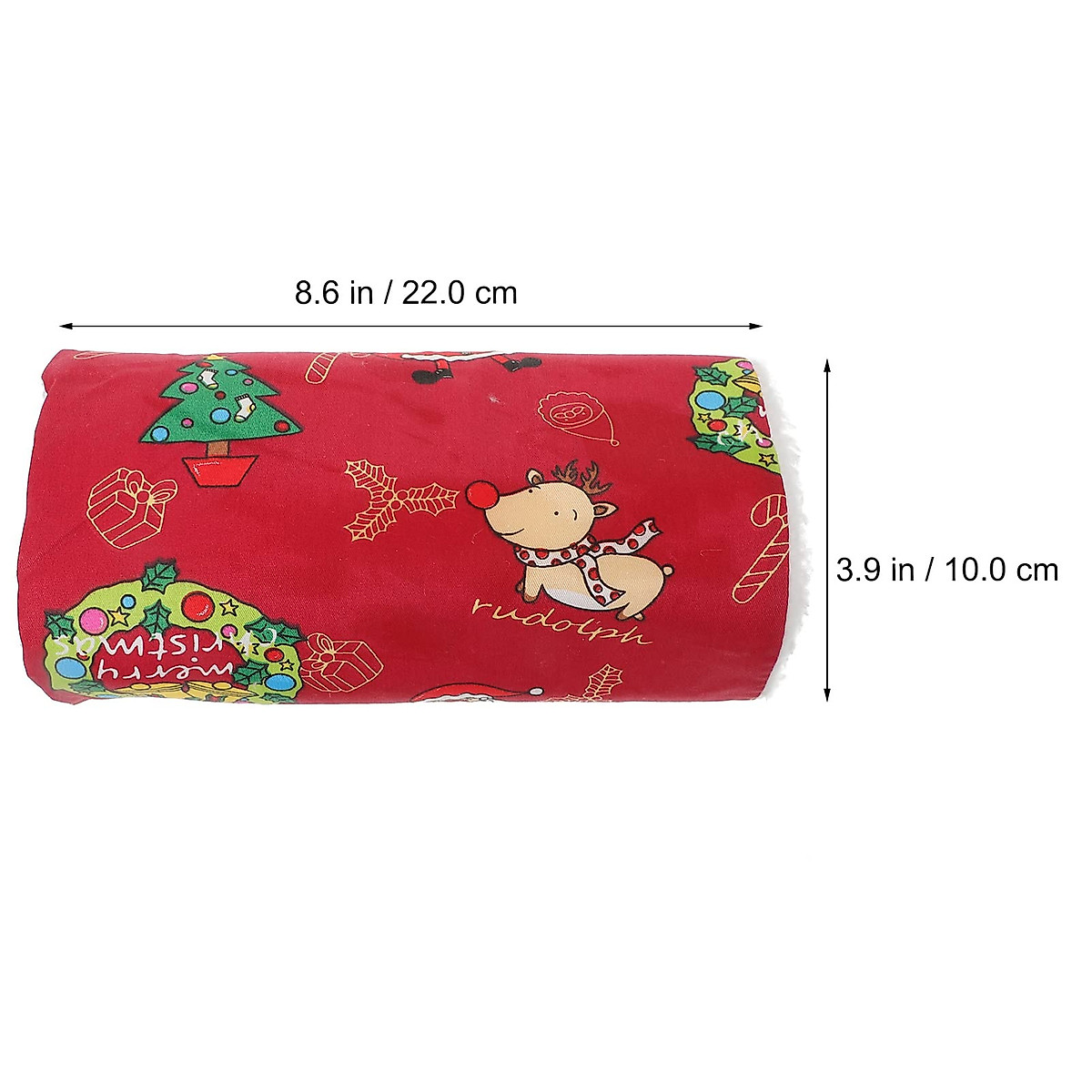 UKCOCO Ferret Toys Hamster Tunnel Plush Hamster Play Tunnels Christmas Warm Tunnel Living Habitats Small Animal Hideout Tubes Bed Toy for Rat Hedgehogs Gerbil Indoor Hammock