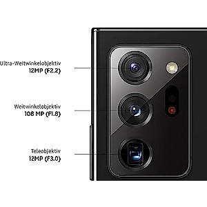 Samsung Galaxy Note 20 Ultra SM-N986B/DS, Dual SIM 5G, International Version (No US Warranty), 12GB+256GB, Mystic Black - Unlocked