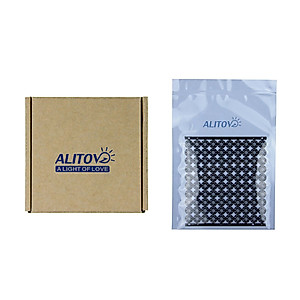 ALITOVE 100pcs WS2812B Addressable 5050 Smart RGB LED Pixel Light on Black Heat Sink PCB Board 5V DC Compatible with Raspberry Pi for DIY Lighting Project