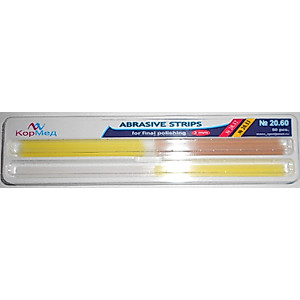 Dental Abrasive Strips for Polishing (Contouring/Finishing/polishing) 50 pcs (Cormed) (3 mm Wide)