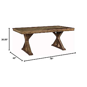 Signature Design by Ashley Grindleburg Farmhouse Reclaimed Wood Dining Table, Seats up to 6, Light Brown