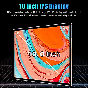 10 Inch Tablet, 5G WiFi Dual Band 10 Inch IPS Screen Tablet 100-240V for Travel for Home (Gold)