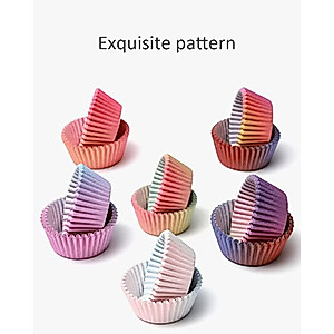 Cupcake Liners Cupcake Cups 300-Count Food Grade Gradint Design Cupcake Papers Baking Cups Cupcake Wrappers qiqee