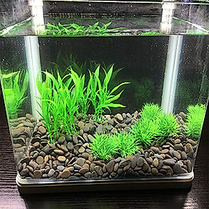 Smoothedo-Pets Aquarium Plants Fish Tank Decorations Small Size/10pcs Set Plastic Artificial Plant Goldfish Waterscape Fish Hides for Small Fish Tank/Bowl (10pcs-B-Set)