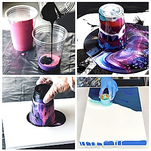 Floetrol Pouring Medium for Acrylic Paint - Flood Floetrol Additive and Pixiss Acrylic Pouring Oil - Perfect Flow 100% Pure High Grade Silicone (100ml/3.3-Ounce)