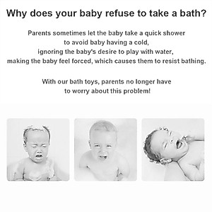 Elovien Bath Toys, Space Rocket Bath Toys for Toddlers 1-3, Spray Water Baby Bath Toys with Rotating Fountain, Shower Bathtub Toys for Toddlers Aged 18 Months 2 3 4 5 Years Old Kids Boys Girls