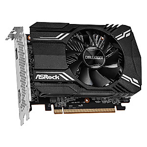 ASRock AMD Radeon RX 6400 Challenger ITX 4GB GDDR6 0dB Silent Cooling 16 Gbps Graphics Card 8K 64bit 7680 x 4320 HDMI DisplayPort PCI Express 4.0