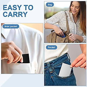 Thenshop 3 Pcs Stainless Steel Credit Card Holder Metal RFID Blocking Credit Card Case Protector Metal ID Card Wallet Business Card Holder with 6 Slot for Men Women Gift Box (Silver, Black, Blue)