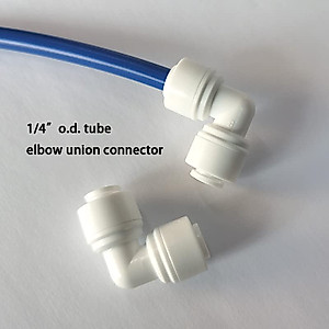 Malida 1/4 inch O.D. Length 32.8ft(10 meters) RO Water Tubing, Hose Pipe for RO Water purifiers System,+ 1/4 O.D quick connector 10pcs