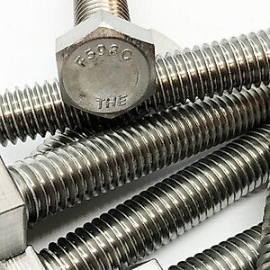 3/8" x 1" - 16. 304-STAINLESS Steel - HEX Head Bolt - 304 Grade. General Purpose - Hurricane Bolt (10)