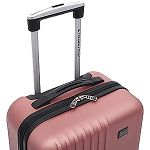 Travelers Club Cosmo Hardside Spinner Luggage, Rose Gold, Carry-On 20-Inch