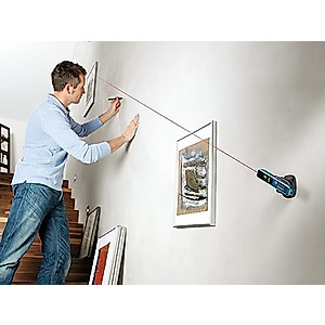 Bosch GLL1P 65ft Combination Point and Line Laser Level for Horizontal, Vertical or Angular Leveling Applications, Black