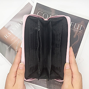 Educatgame Kpop Wallet with Bag Charm, Cute Faux Leather Long Wallet/Clutch Purse, Cute Stuff/Accessories or Gift for Teen Girls,Women