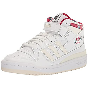 adidas Originals Womens Forum Mid White/Power Red 9, 9