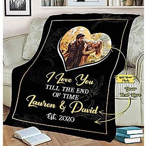 Customized Fleece Blankets for Wife with Husband's Name, Best Gift for Your Life Partner with Quotes, Valentine's Day Gifts, Birthday Gift, for Wife, Supersoft and Cozy Blanket