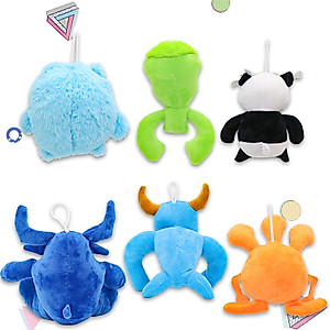 6PCS Garden of Banban Plush,10 inches Ban ban Plushies Toys,Soft Stuffed Figure Doll for Fans Gift,Soft Animal Adult and Kids - Pink