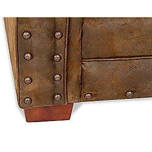 American Furniture Classics Model 8505-90 Deer Teal Lodge Tapestry Sofa Sleeper