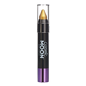 Cosmic Moon - Metallic Face Paint Stick / Body Crayon makeup for the Face & Body - 0.12oz - Easily create metallic designs like a pro! - Gold