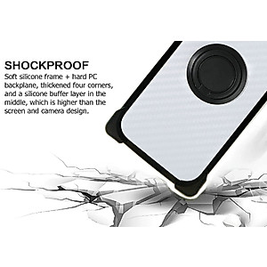 Case for Moto Thinkphone Case Compatible with Motorola Thinkphone Phone Case PC backplane + Silicone Soft Frame Cover [360 Metal Ring, Magnetic Car Mount] CSKB-HEI