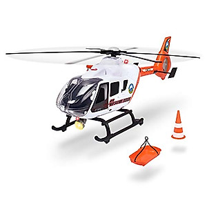 DICKIE TOYS Light and Sound SOS Rescue Helicopter with Moving Rotor Blades, 25"