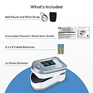 Beurer Bluetooth Digital fingertip Pulse Oximeter, Blood Oxygen Saturation & Pulse Rate Monitor with Accessories, 1 Count