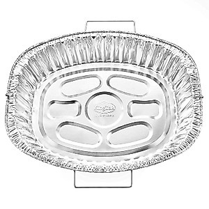 Nicole Fantini Heavy Duty Aluminum Foil Oval Rack Roaster with Handle (10)