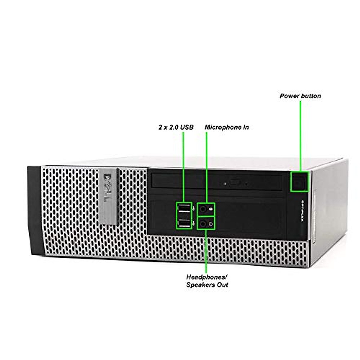 Dell OptiPlex 3020 SFF Computer Desktop PC, Intel Core i5 Processor, 16GB Ram, 120GB M.2 SSD, 2TB Hard Drive,Keyboard & Mouse, Wi-Fi & Bluetooth, Windows 10 Pro (Renewed)
