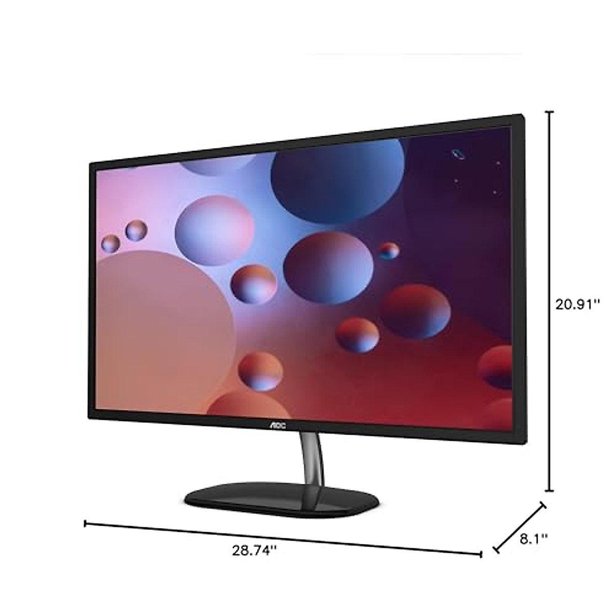 AOC Q32V3S 32" 2560x1440 2K QHD monitor, IPS Panel, 75Hz refresh rate for casual gaming, 103% sRGB Coverage, VESA, HDMI/DP Ports,Black