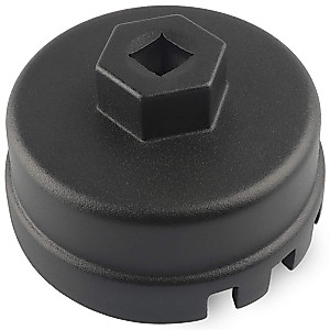 Oil Filter Wrench Removal Tool 64MM 14 Flute, Compatible with Toyota Lexus Scion 1.8L - 2009-2017 Corolla, 2009-2013 Matrix, 2010-2017 Prius/Plug-In/Prime/Prius V, 2011-2017 CT200h, 2008-2014 xD