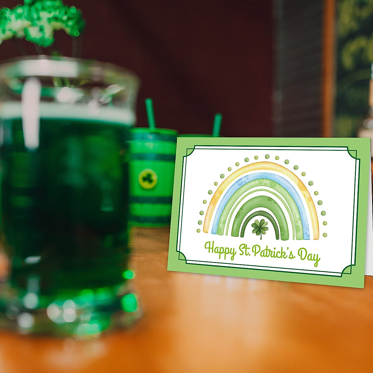 ceiba tree Happy St. Patrick's Day Cards 12 Pack Assorted Greeting Notes Cards with Envelopes