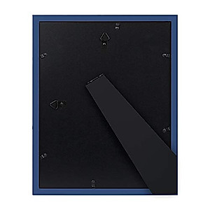 Beyond Your Thoughts Blue 11X14 with Matted for 8X10 or 9x12 Real Wood + Real Glass (Hang/Stand) Picture Photo Frame for Wall and Table Top-Mounting Hardware Included(1 Pack)