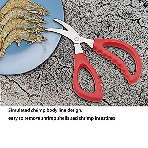 6Pak Stainless Steel Seafood Scissors for Kitchen Seafood Fish Crab Shrimp Lobster Multifunction Seafood Shears Tool
