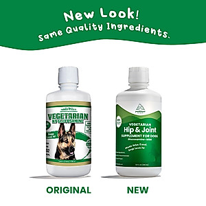 All-Natural Joint Pain Relief for Dogs - Vegetarian Glucosamine Without Shellfish - Msm Supplement for Pain - Vet Recommended Glucosamine Vegetarian - Arthritis Medicine & Glucosamine with Msm (32 oz)