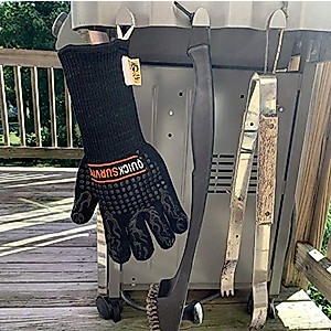 QUICKSURVIVE - Extreme Heat Resistant Glove up to 932F for BBQ, Grilling, Baking Fire Pit and Fire Place Fire Safety Glove ( 2 Gloves Total)