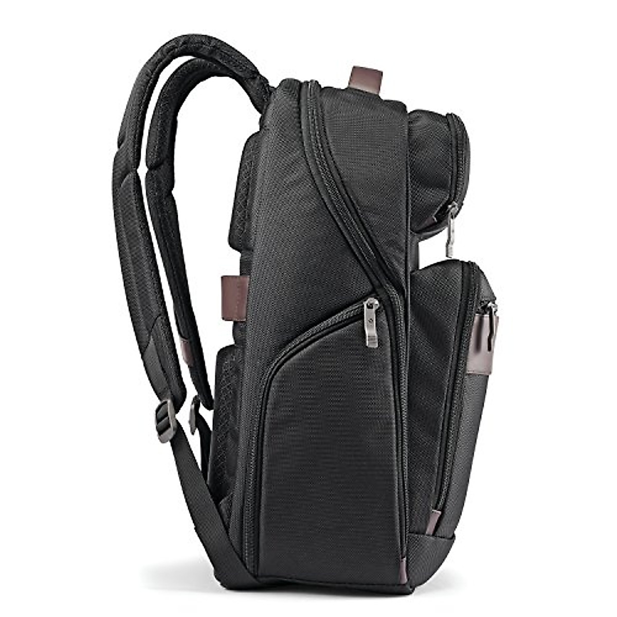 Samsonite Kombi Business Backpack, Black/Brown, 17.5 x 12 x 7-Inch