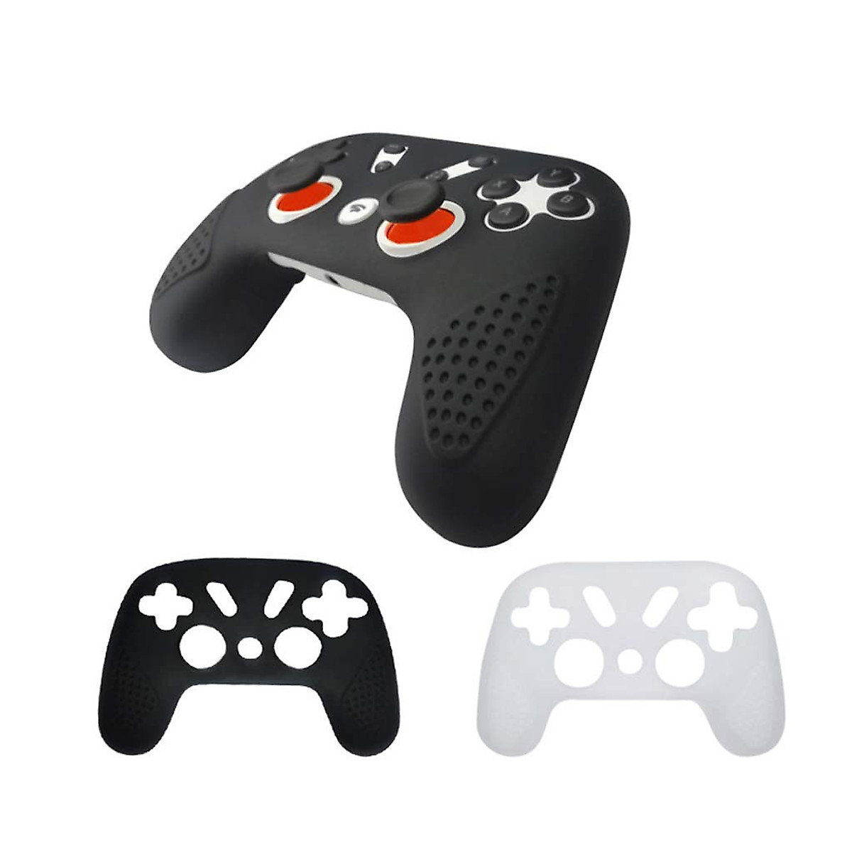 angwang Game Controller Protective Cover Sleeve Case Soft Silicone Skin for -Google Stadia Premiere Edition Gamepad Black 17x11cm